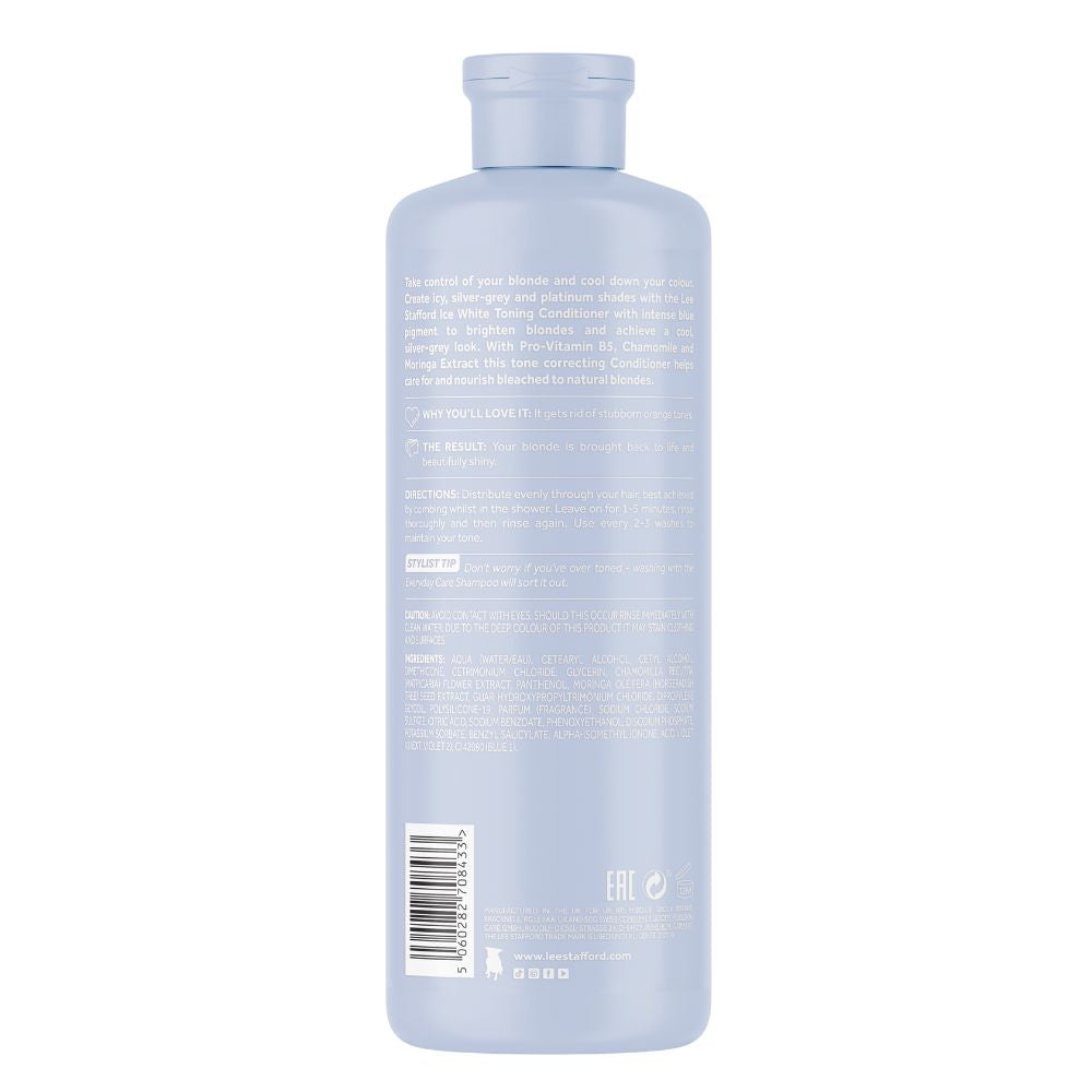Acondicionador tonificante azul Ice White Lee Stafford 500 ml – Pide ...